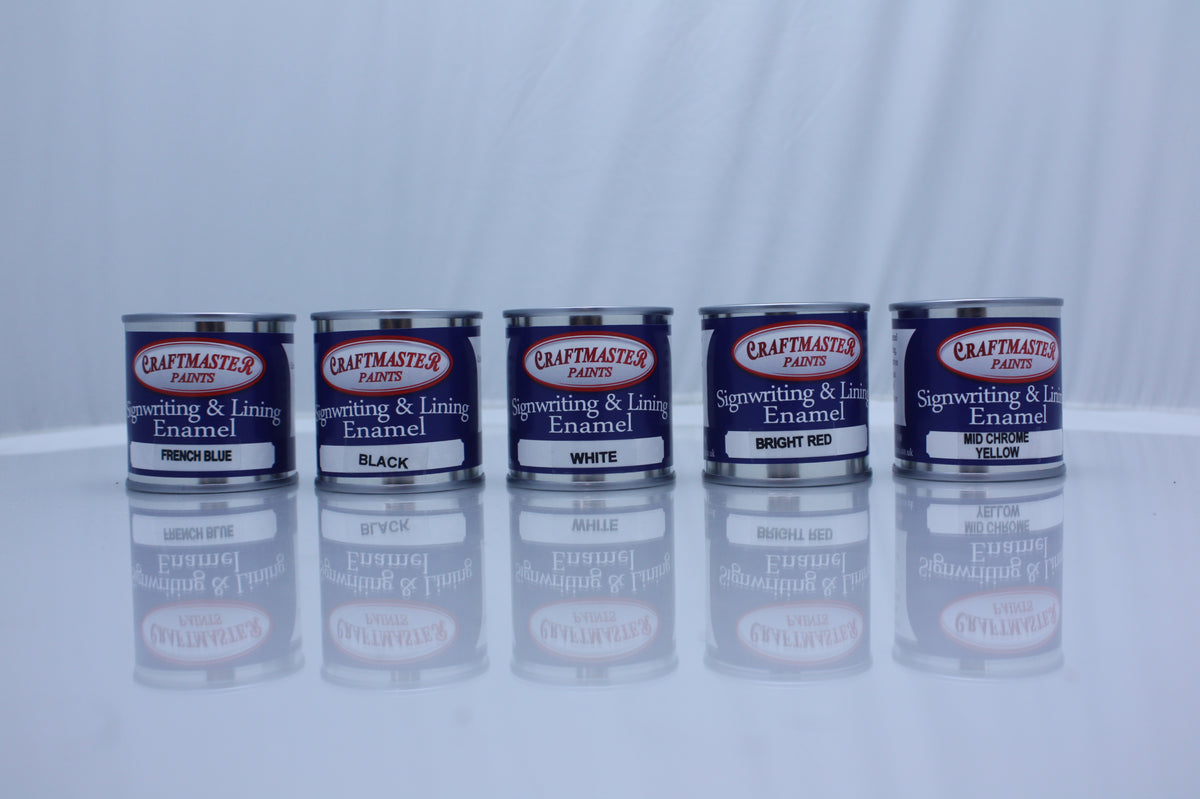 Signwriting Enamel Basic Set (125ml) - 5 Colours – Craftmaster Paints ...