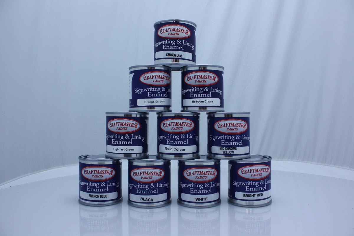 Signwriting Enamel Starter Set (125ml) - 10 Colours – Craftmaster ...