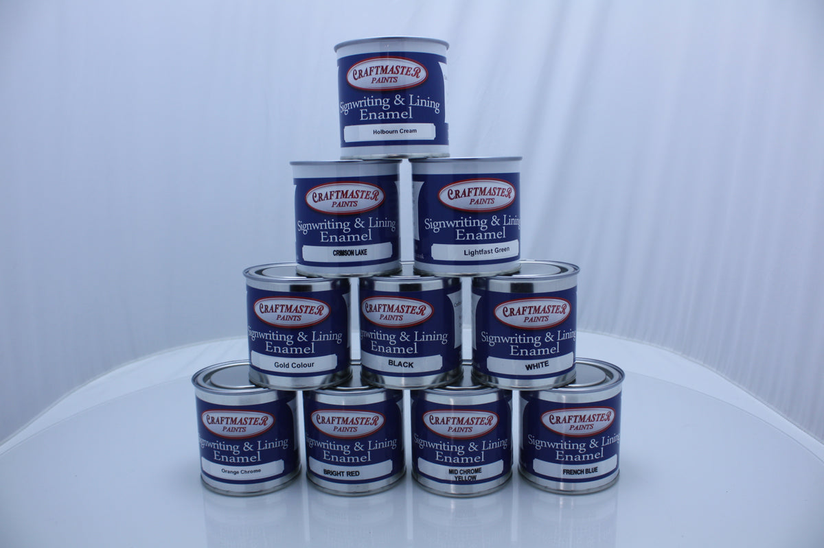 Signwriting Enamel Starter Set (250ml) - 10 Colours – Craftmaster ...